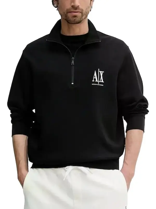 Armani Exchange Logo-print Sweatshirt - Black