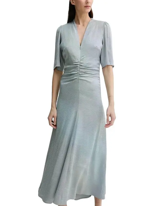 GESTUZ Ruched A-line Dress - Grey