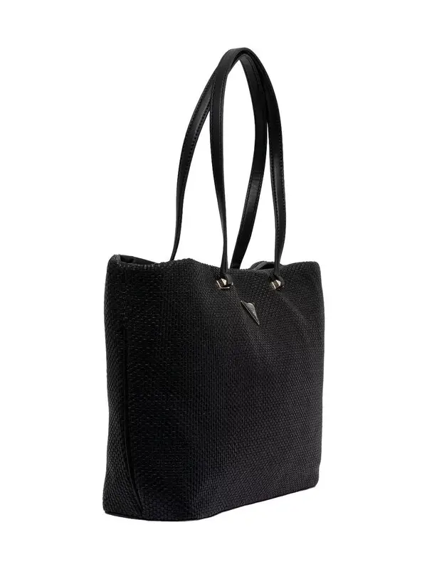 Guess Woven Tote Bag - Black