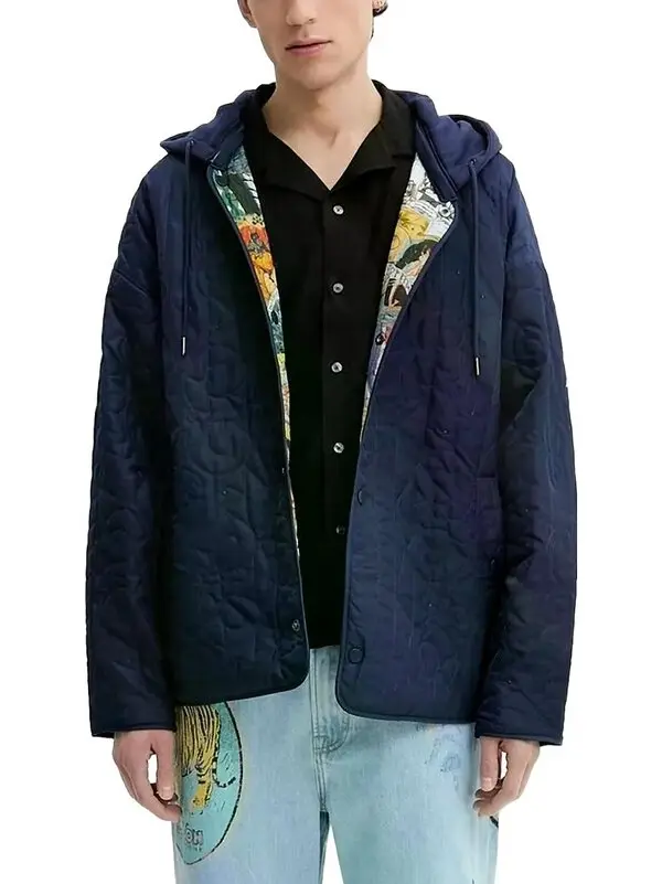 Desigual Quilted Reversible Jacket - Blue