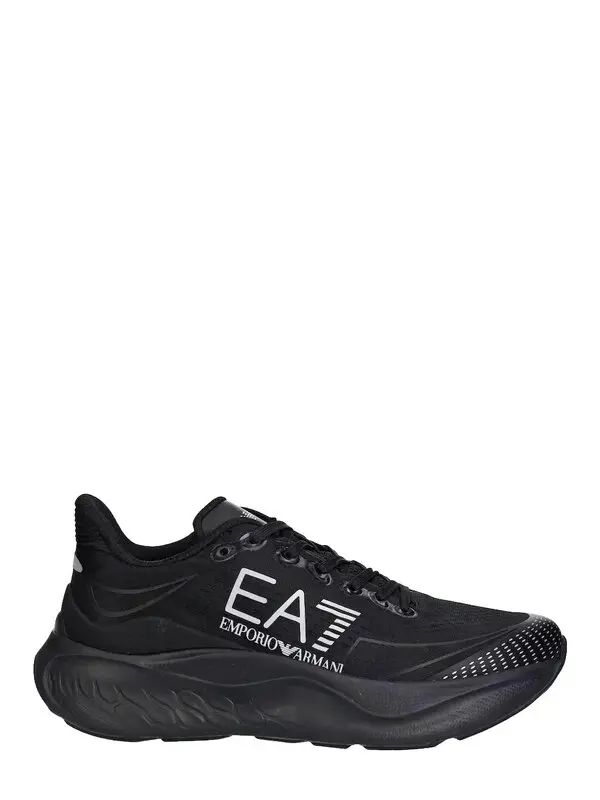 EA7 Logo Detail Sneakers - Black