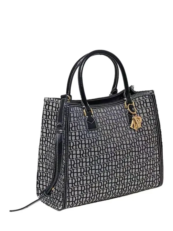 PEDRO DEL HIERRO Monogram-patterned Top-handle Tote - Black