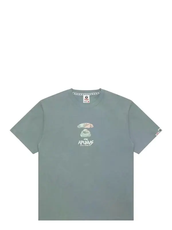 AAPE BY *A BATHING APE® Aape Head-graphic Cotton T-shirt - Green