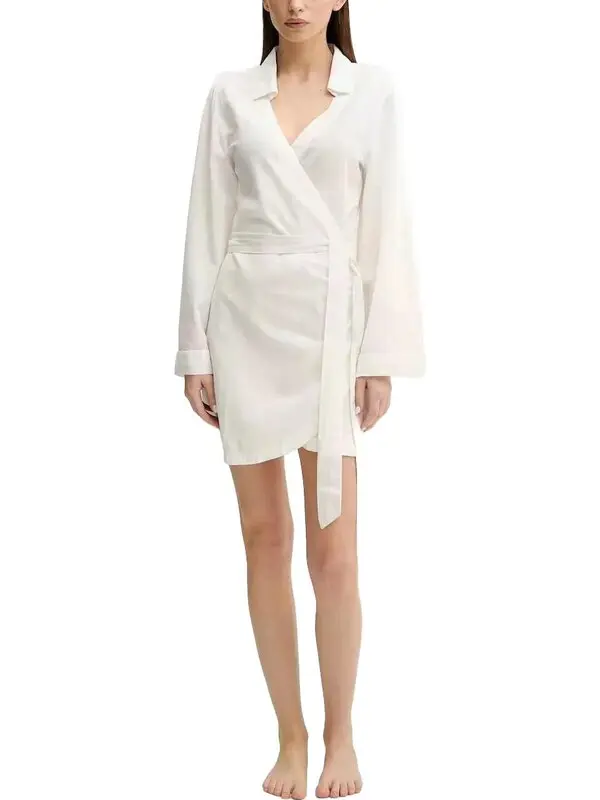 Melissa Odabash Wrap-effect Belted Mini Dress - White