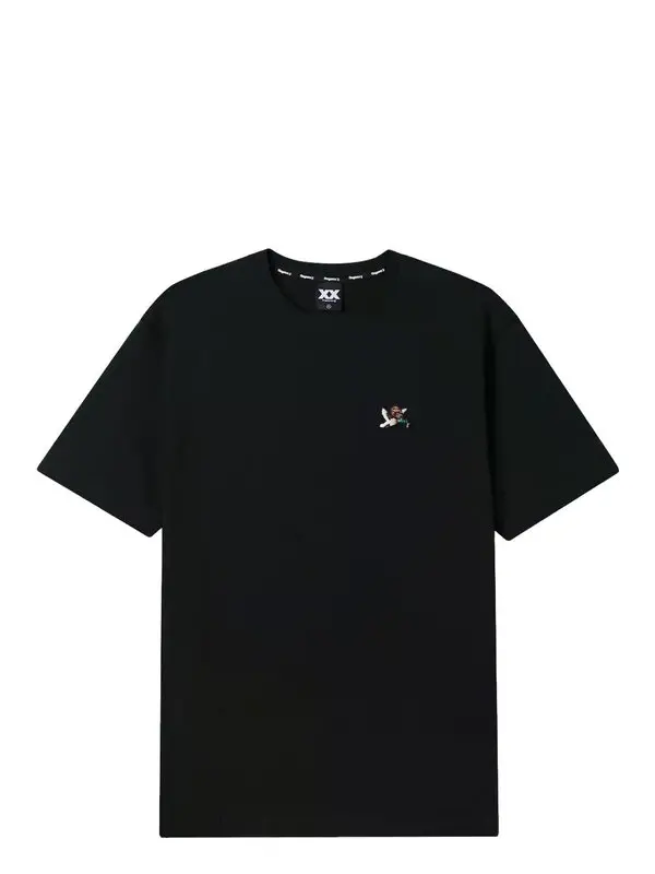 FINGERCROXX Bird-graphic Cotton T-shirt - Black