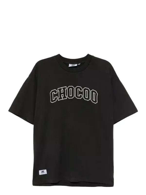 CHOCOOLATE Logo-embroidered T-shirt - Black