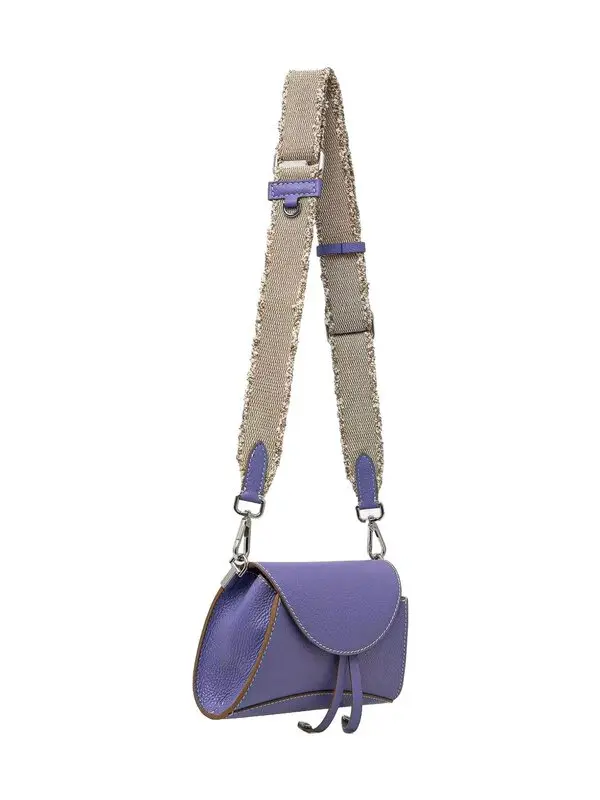 GIANNI CHIARINI Frayed-strap Satchel - Purple