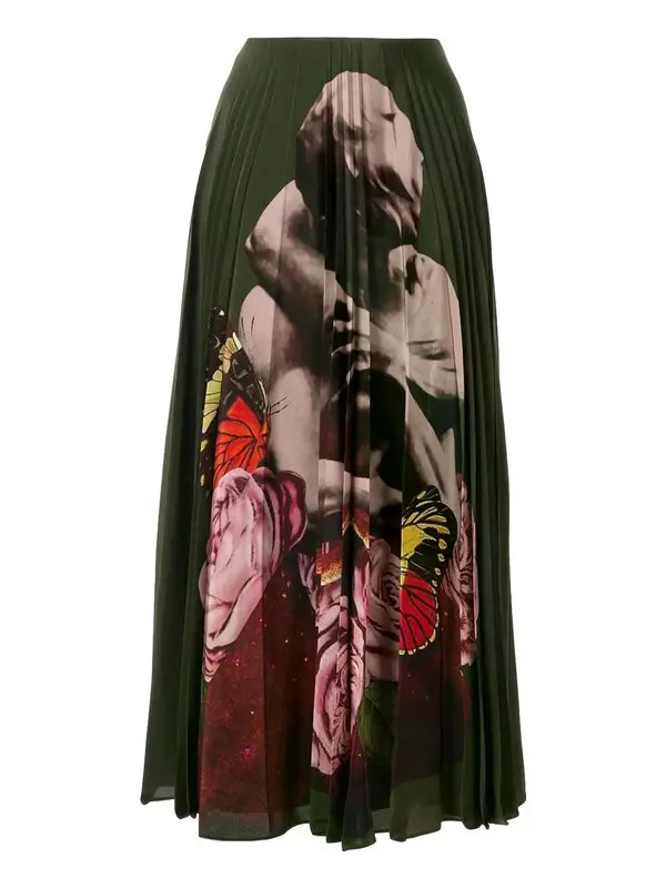 Valentino Garavani X Undercover Lovers Midi Skirt - Green