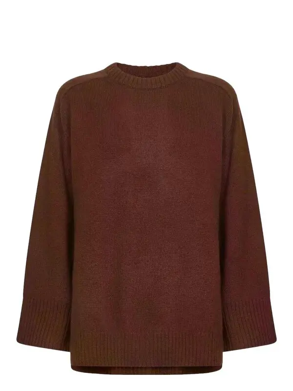 Loulou De Saison Wide-cuff Cashmere Sweater - Brown