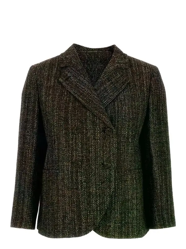 Fendi Tweed Double-breasted Jacket - Brown