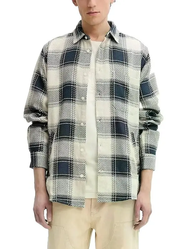 Desigual Herringbone-check Shirt - Blue