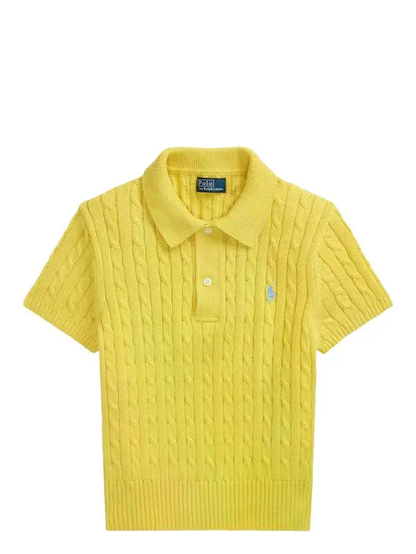 Polo Ralph Lauren Cable-knit Polo Top - Yellow