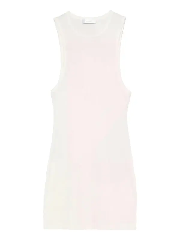 Wardrobe.NYC Racer Ribbed Tank Top - White