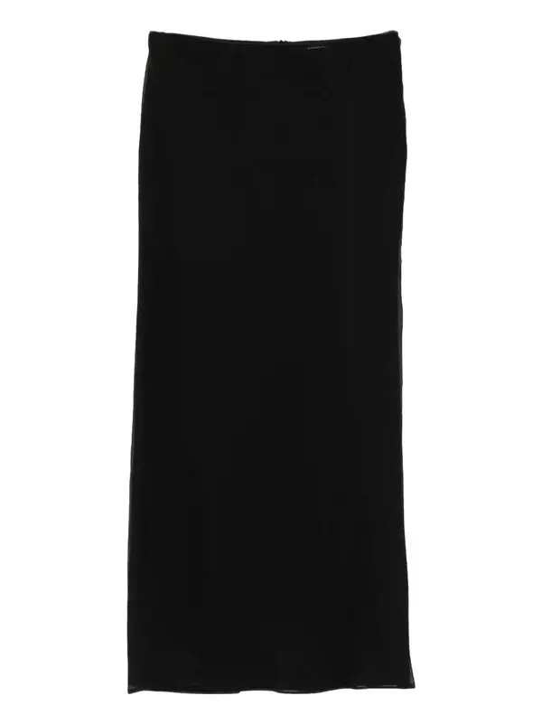 Wardrobe.NYC Ribbed Midi Skirt - Black