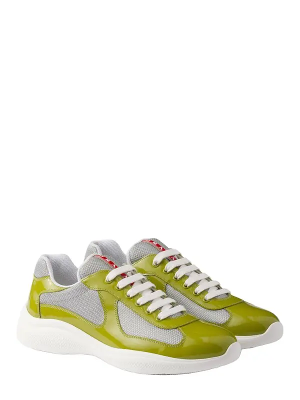 Prada America's Cup Sneakers - Lawn Green/silver