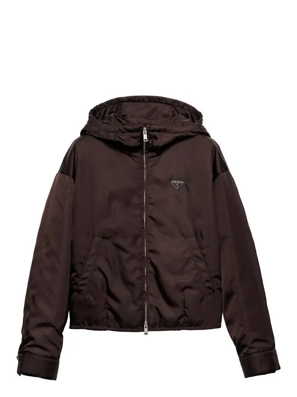 Prada Re-nylon Blouson Jacket - Brown