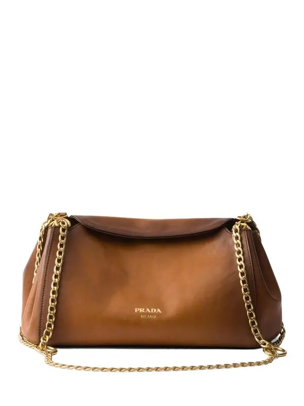 Prada Small Tumulte Leather Bag - Brown