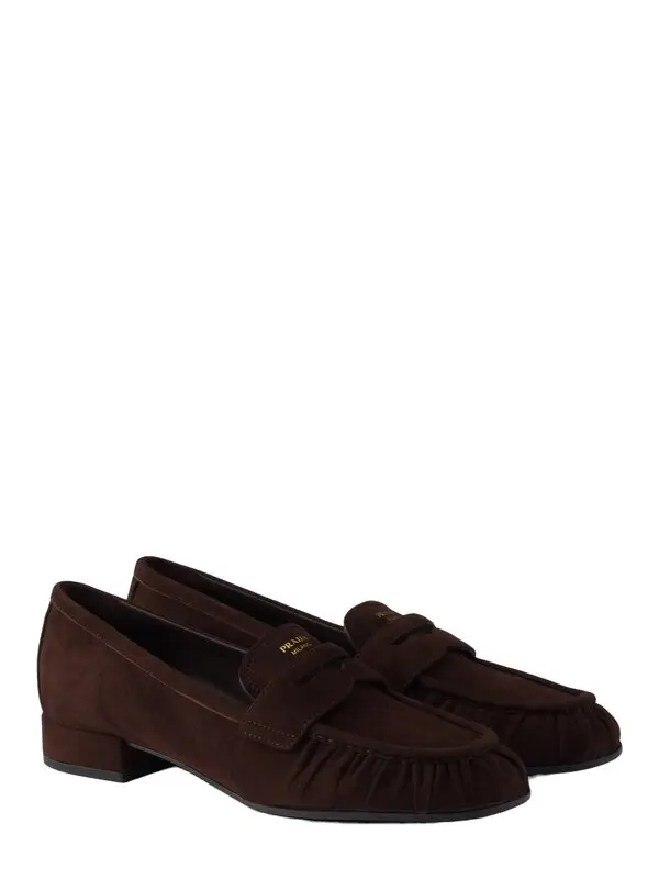 Prada Suede Loafers - Brown