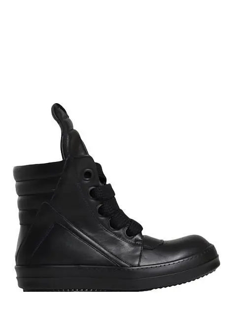 Rick Owens Geobasket Jumbo Lace High-top Sneakers - Black