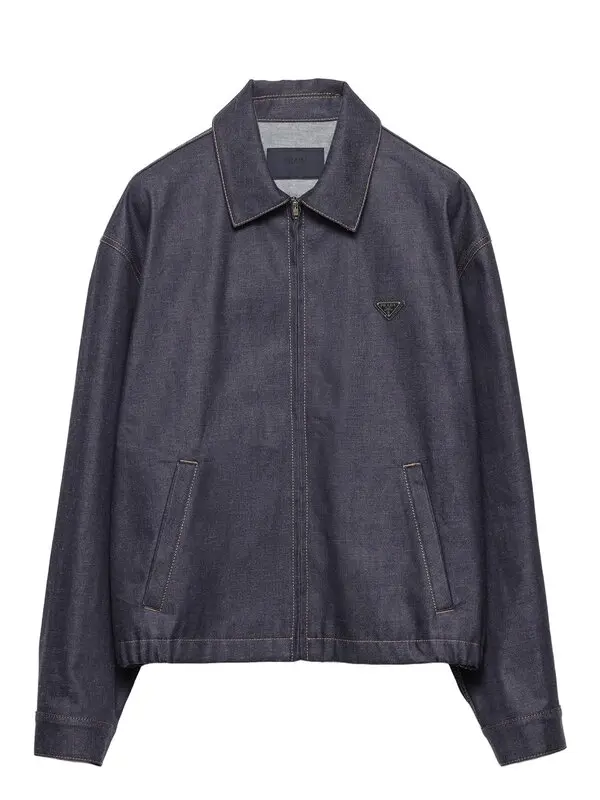 Prada Denim Blouson Jacket - Navy