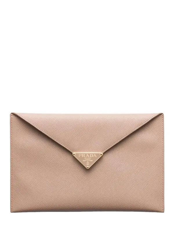 Prada Saffiano Leather Envelope Clutch - Pink