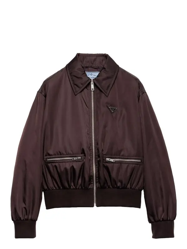 Prada Re-nylon Blouson Jacket - Brown