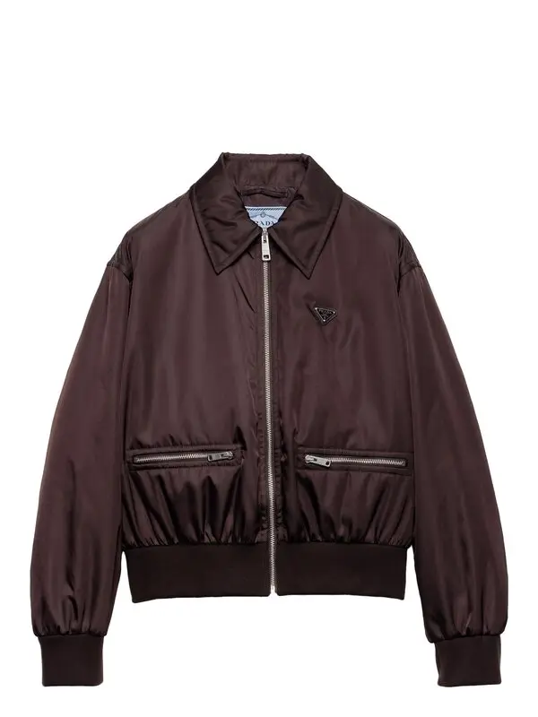 Prada Re-nylon Blouson Jacket - Dark Brown