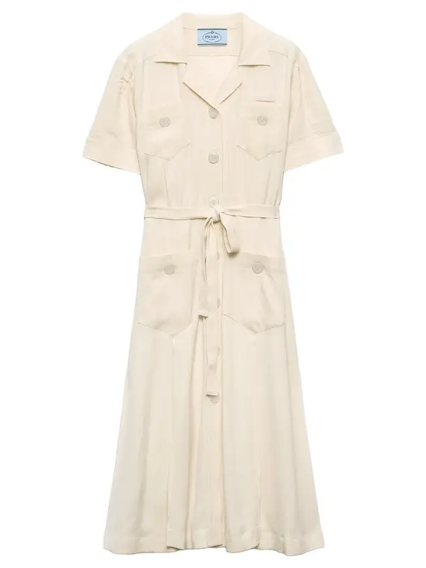 Prada Lace Shirt Dress - Ivory