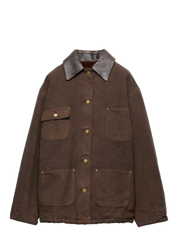 Prada Canvas Blouson Jacket - Brown