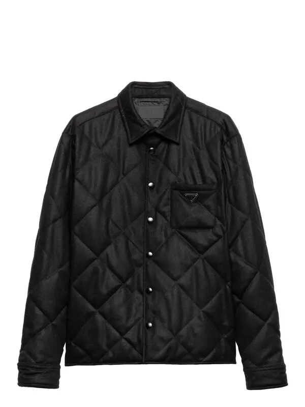 Prada Padded Cashmere Shirt - Black