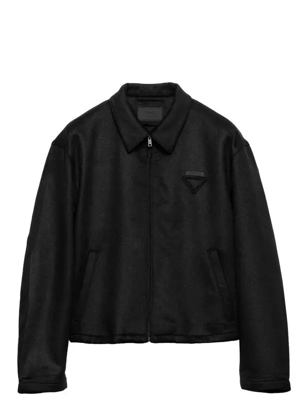 Prada Wool And Cashmere Blouson Jacket - Black