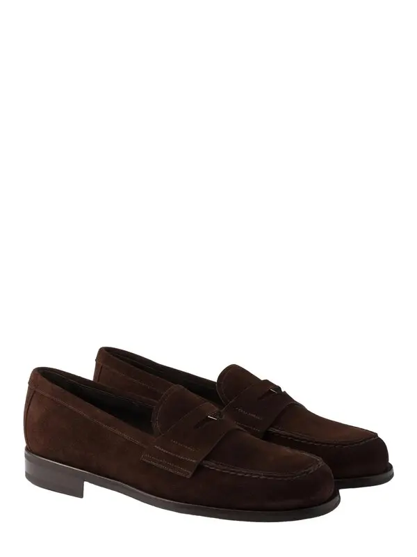 Prada Suede Loafers - Dark Brown