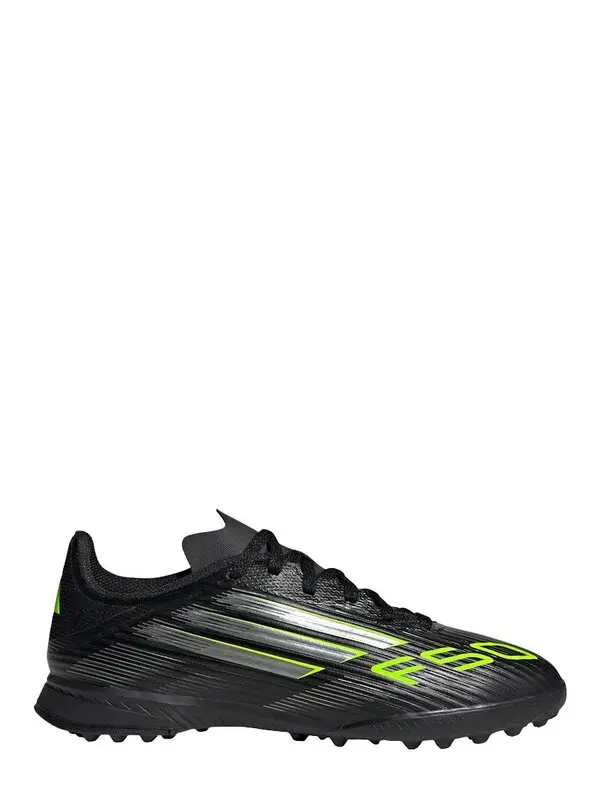 Adidas F50 League Turf Soccer Shoes - Core Black/iron Metallic/lucid Lemon