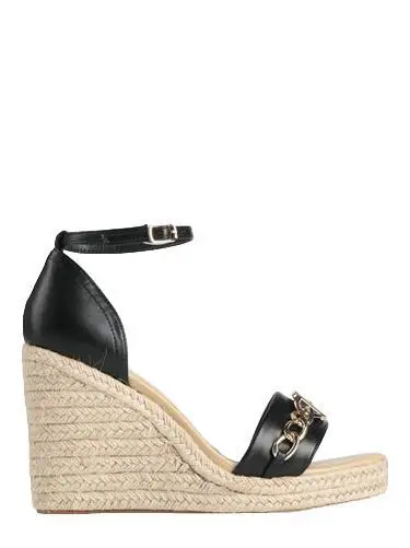 GAËLLE PARIS Espadrille Wedge Sandals - Black