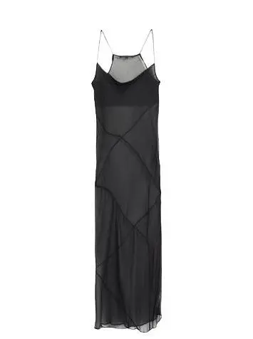 Patrizia Pepe Silk Midi Dress - Black