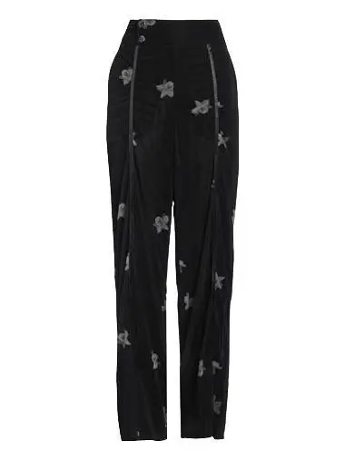 Pinko Wide-leg Floral Print Pants - Black