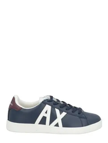 Armani Exchange Leather Sneakers - Navy