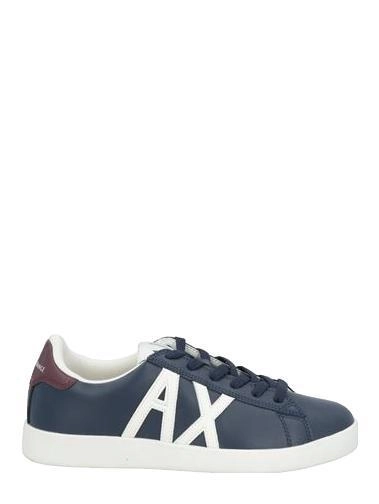 Armani Exchange Low-top Leather Sneakers - Navy