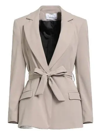 KAOS Belted Single-breasted Blazer - Beige
