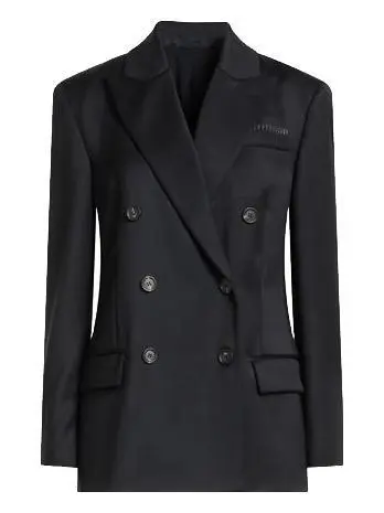 Brunello Cucinelli Double-breasted Virgin Wool Blazer - Black
