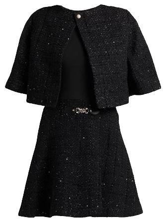 Maje Tweed And Jersey Co-ord Set - Black