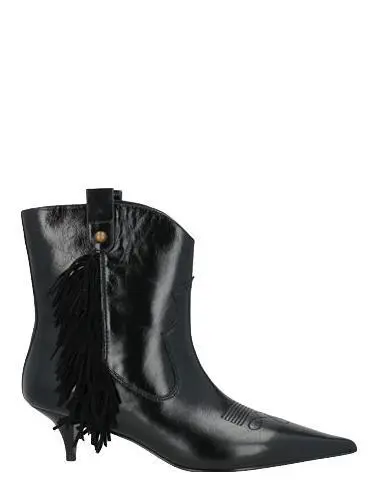 Pinko Leather Ankle Boots - Black