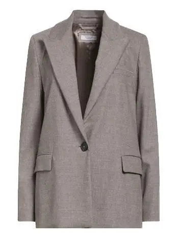 Peserico Single-breasted Blazer In Virgin Wool, Cashmere, And Elastane - Beige