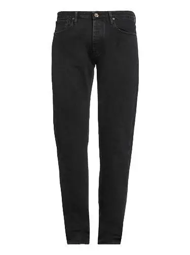 Emporio Armani Straight-leg Jeans With Logo - Black