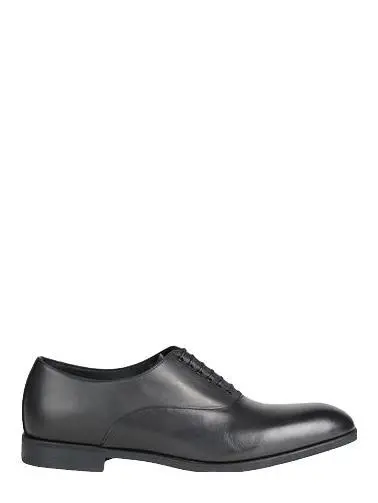 Emporio Armani Leather Oxford Shoes - Black