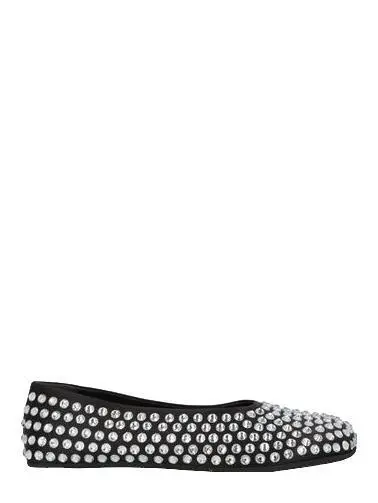 Dsquared2 Ballet Flats With Crystal Appliqués - Black