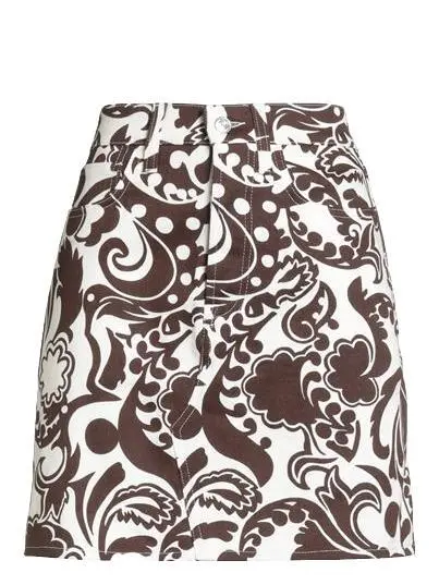 DEPARTMENT 5 Flared Denim Skirt - Brown