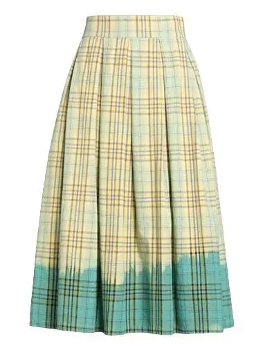 DEPARTMENT 5 Tartan Flared Midi Skirt - Green
