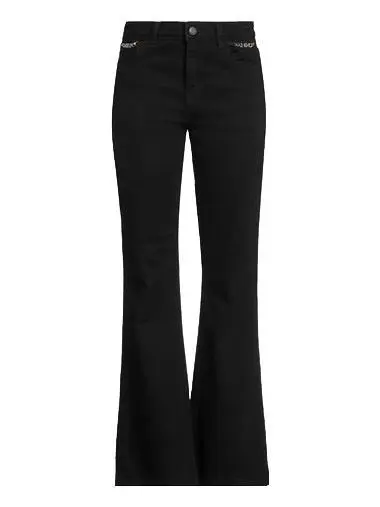 Maje Flared Jeans With Appliqués - Black