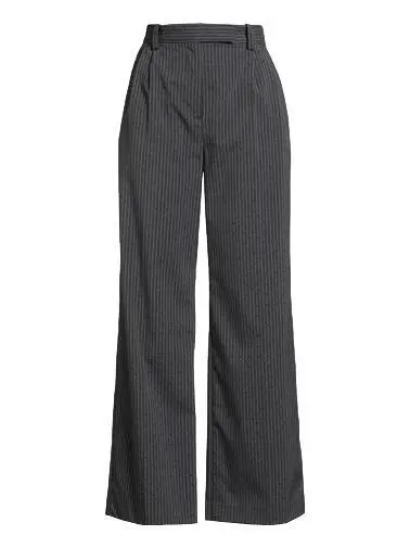 Maje Wide-leg Pinstripe Trousers - Grey